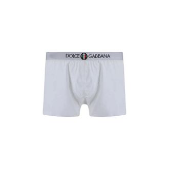 Dolce & Gabbana Homme, Sous-v&ecirc;tements, Blanc, Taille: 2XL Slips en coton avec ceinture logotyp&eacute;e