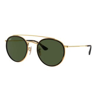 Ray-Ban unisex, Accessoires, Jaune, Taille: 51 MM Lunettes de soleil rondes verres verts