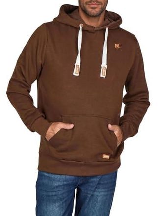 Riverso RIVLinus Sweat &agrave; capuche pour homme avec poches kangourou, coupe r&eacute;guli&egrave;re, couleur unie, coton, Marron fonc&eacute; (21400), XXXXL