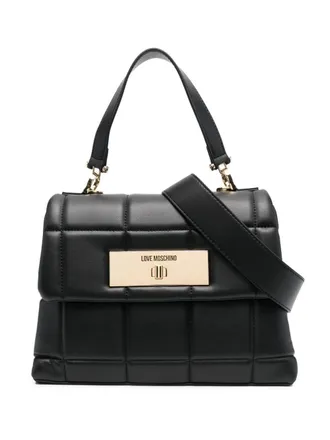 Love Moschino sac matelass&eacute; &agrave; anse sur le dessus - Noir