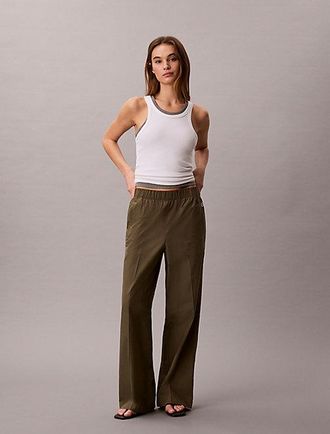 Calvin Klein Pantalon en popeline de coton