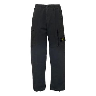 Stone Island Homme, Pantalons, Gris, Taille: W30 Pantalon Cargo en Coton Ripstop