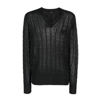 Etro Dunkelgrauer Zopfstrickpullover - - Knitwear - Herren - Schwarzk - M