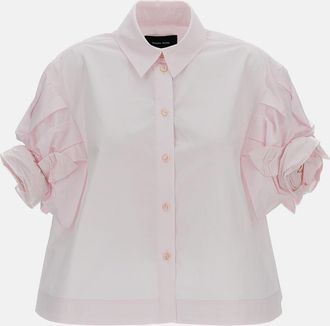 Simone Rocha Kurze Bluse Mit Rosenmuster