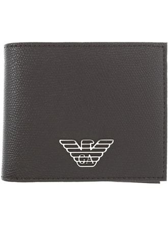 Emporio Armani Portemonnaies - Black Wallet And Business Card Holder Set - Gr. unisize - in Grau - f&uuml;r Damen