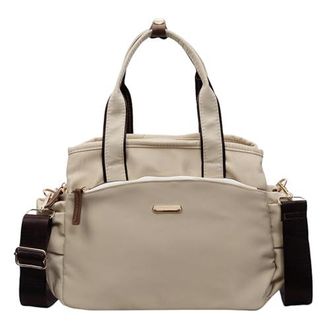 Generic Sac &agrave; bandouli&egrave;re en nylon de couleur unie avec fermeture &eacute;clair sur le dessus, sangles r&eacute;glables, sac &agrave; bandouli&egrave;re de grande capacit&eacute; pour voyage, s