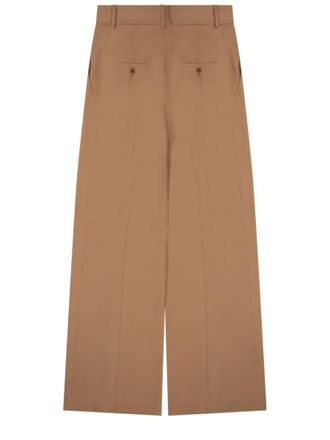 Alberta Ferretti Wide Leg Tailored Trousers - Beige