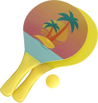 Generic Outdoor-Schl&auml;gerset - Holzpaddel mit Ball, 33 cm leichtes Trainingspaddel, Sportspielausr&uuml;stung, Beach-Tennis-Ausr&uuml;stung, Familienaktivit&auml;ten im Hinte