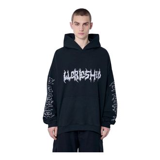 032c Homme, Sweatshirts et sweats à capuche, Noir, Taille: XL Sweat à capuche avec motif logo