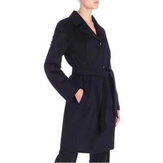 Max Mara Sarzana Wollmantel - - Coats - Damen - Blau - L