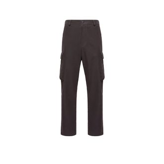 Moncler Moncler Cotton Blend Trousers, Men, Black, Size: 46