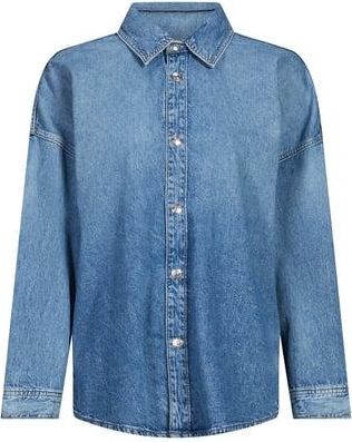 Calvin Klein Chemise droite en coton m&eacute;lang&eacute;