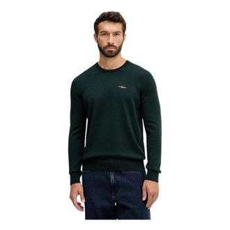 Aeronautica Bestickter Pullover - - Knitwear - Herren - Gr&uuml;n - 3XL