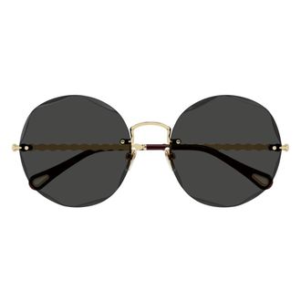 Chlo&eacute; unisex, Accessoires, Jaune, Taille: 57 MM Round Lunettes de soleil