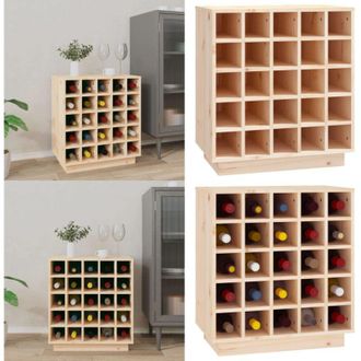 vidaXL Vidaxl - Weinregal 55,5x34x61 cm Massivholz Kiefer - Weinregal - Weinregale - Home & Living - Braun