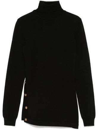 Elisabetta Franchi pull &agrave; col roul&eacute; - Noir
