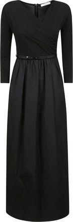 Max Mara Femme, Robes, Noir, Taille: 40 FR Robe Maxi en Jersey