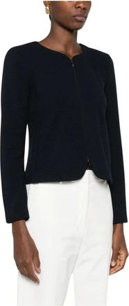 Emporio Armani Veste matelass&eacute;e zipp&eacute;e - Femme - Vestes - Bleu - Taille: 40 FR