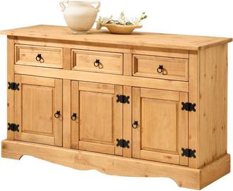IDIMEX Buffet salon tequila l 154 cm bois massif - Coloris teinté ciré