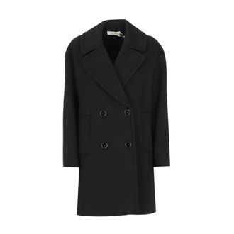 Max Mara Femme, Manteaux, Noir, Taille: 40 FR Manteau Crois&eacute;