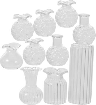 Cabilock Vaguelly 1 Set Miniatur-Puppenhaus-Zubehör: Kleine Vase, Modell, Kunstblume, Spielzeug, Miniatur-Blumentopf für DIY-Mikrolandschaft, kleine Häuser, De
