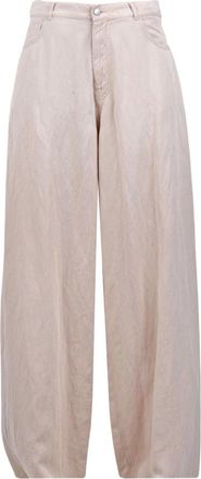 Jucca Femme, Pantalons, Beige, Taille: 36 FR Wide Pantalons