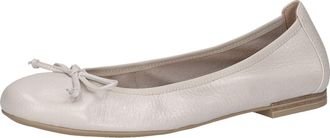 Caprice Damen Ballerinas aus Leder mit Schleife, Cremefarben (Pearl Perl Dee), 39 EU