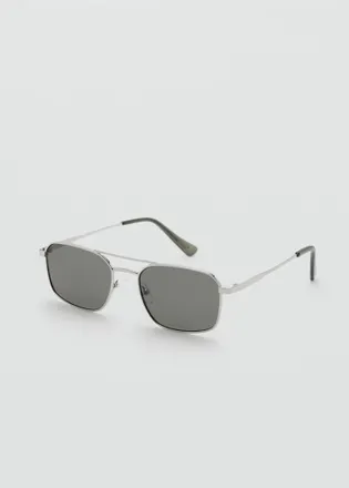 Mango Lunettes de soleil monture m&eacute;tallique argent - Homme - Taille unique - MANGO MAN