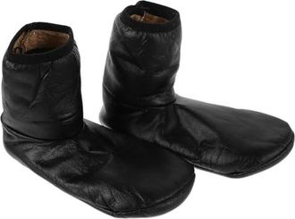 Hemoton Baluue Chaussettes Hautes Imperméables Doublées Polaire pour Homme 40-42 Chaussettes Épaisses en PU Coupe-Vent Antidérapantes et Thermiques pour Campi