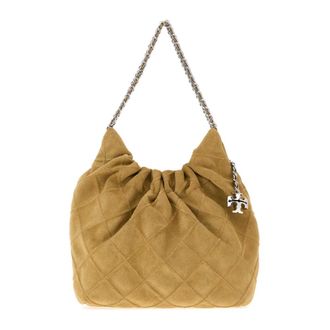 Tory Burch Femme, Sacs, Beige, Taille: ONE Size Mini Sac Bandouli&egrave;re Fleming