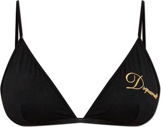 Dsquared2 Femme, Sous-v&ecirc;tements, Noir, Taille: 42 FR Bralette Avec Logo Brod&eacute;