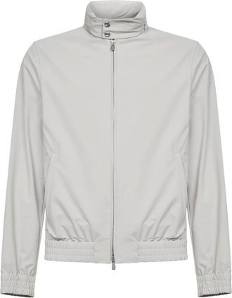 Brunello Cucinelli Homme, Vestes, Gris, Taille: M Veste &agrave; col montant