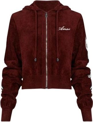 Amiri Sweat zipp&eacute; en velours &agrave; logo