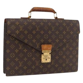 Louis Vuitton unisex, Pre-owned, Brun, Taille: ONE Size Porte-documents en Toile Monogram Pre-owned