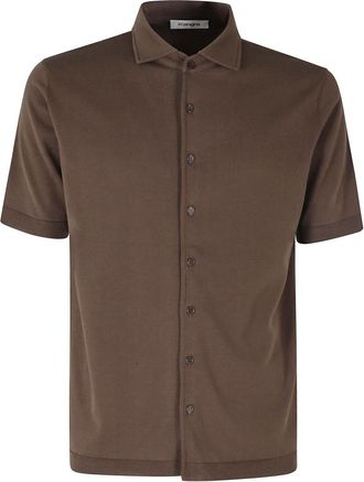 KANGRA Homme, Chemises, Brun, Taille: M Maglia Mm Cotone 1Filo