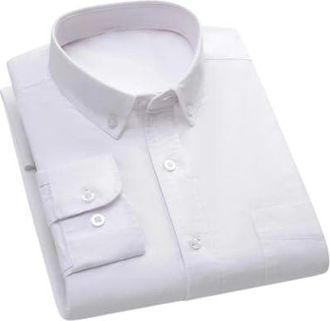 Generic Chemise &agrave; manches longues pour homme, coupe classique, poche simple, coupe ajust&eacute;e, haut d&eacute;contract&eacute;, tissu Oxford doux et solide pour le bureau, C270