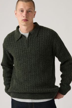 Levi's Mason Collared Quarter Zip - Homme - Vert / Windsome Olive Heather - L