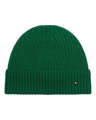 Tommy Hilfiger Strickm&uuml;tze aus Wolle mit Logo-Pin in