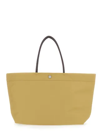 Tory Burch Womens Tote Bag Ella Twist Yellow Ecoleather Polyamide