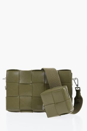 Bottega Veneta Woven Leather Crossbody Bag with Coin Pocket Bottega Veneta