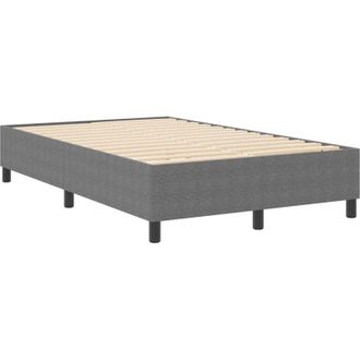 vidaXL Boxspringbett Hellgrau 120 x 200 cm Cordstoff Vidaxl