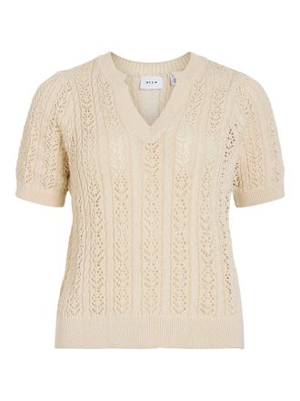 Vila Vitoto New S/S Cable Knit Top