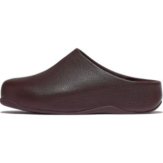 FitFlop Damen Shuv Tumbled-Leather Clogs Holzschuh, Schokoladenbraun, 41 EU