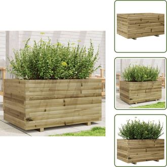 vidaXL Vidaxl - Jardini&egrave;re 90x60x49,5 cm bois de pin impr&eacute;gn&eacute; - Jardinieredext&eacute;rieure - Jardini&egrave;re Bois - Pot De Fleurs Ext&eacute;rieur - Fleurissement