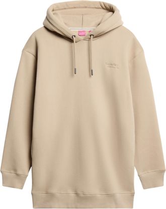 Superdry Damen Essential Hoodie-Kleid Kopfsteinpflastergrau 34-36