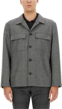 Lardini Homme, Vestes, Gris, Taille: M Veste chemise boutonn&eacute;e &agrave; imprim&eacute; pied-de-poule