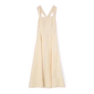 Motivi Kleid mit quadratischem Ausschnitt aus Leinenmischung - - Dresses - Damen - Wei&szlig; - XL