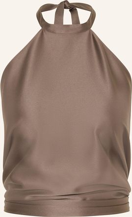 Juvia Neckholder-Top Sissy Aus Satin beige