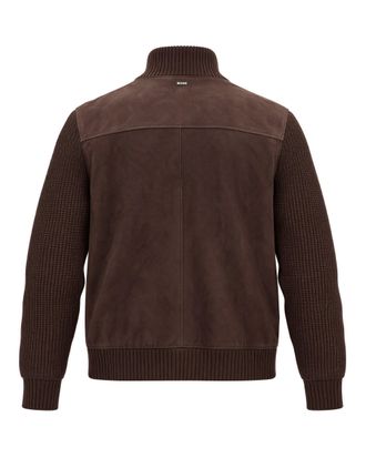 HUGO BOSS Suede Jacket - Brown