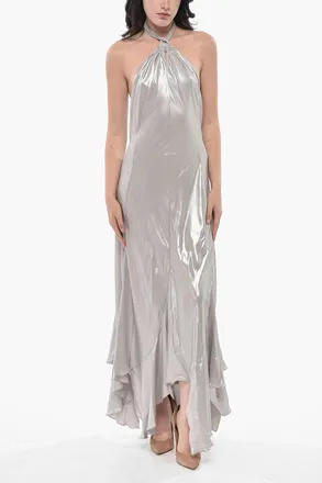 Diesel Light Laminated Fabric Dress D-YNAMITE with American Neckline Diesel